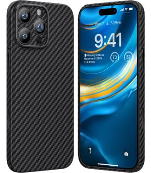Capa de Telefone Memumi Real Aramid Fiber para iPhone 16 Pro - Cinza ...