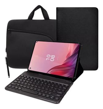 Capa Giratória P/tablet Lenovo M9 +teclado Bluetooth E Mouse Cor Roxo ...