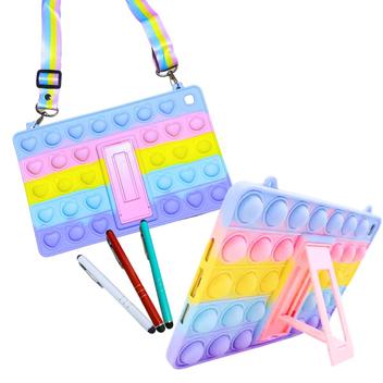 Capa infantil Pop It p/ Tablet Samsung Galaxy S6 Lite P610 + Caneta ...