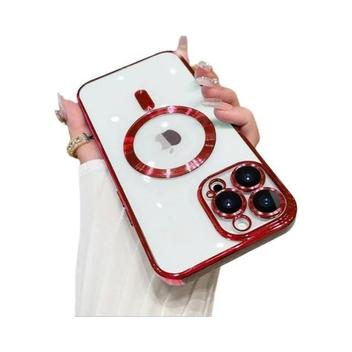 Capa Magnética MagSafe Transparente para iPhone 16/15/14/13/12/11 - Silicone - Capinha de ...