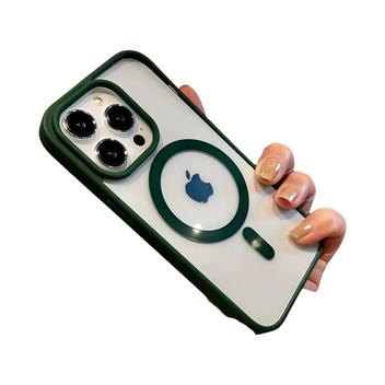 Capa MagSafe Transparente para iPhone 15/14/13/12/11 - Carregamento Sem Fio e à Prova de Choques ...