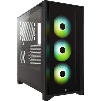 Capa para PC Corsair iCUE 4000X RGB de vidro temperado Mid-Tower ATX ...