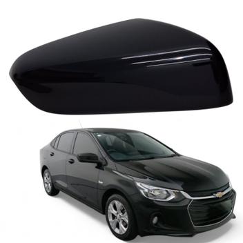 Capa Retrovisor Onix Plus 2020 2021 2022 2023 2024 2025 Preto Lado Direito S/ Furo Sensor ...