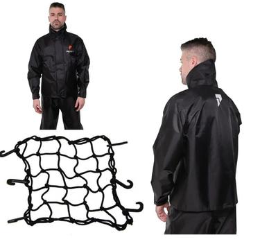 Capa Roupa Chuva + Rede Tela Elástica Vestimenta Vestuário Jaqueta ...