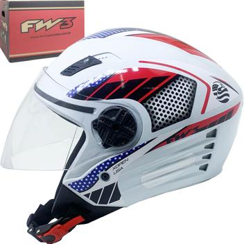 Capacete Aberto Fw3 X Open USA Branco - Capas para Moto - Magazine Luiza