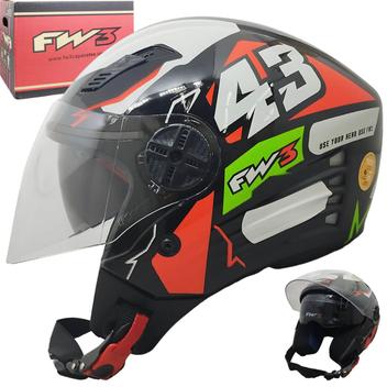 Capacete Aberto X Open Up 43 C/ Oculos Vermelho Verde FW3 - Capas para ...