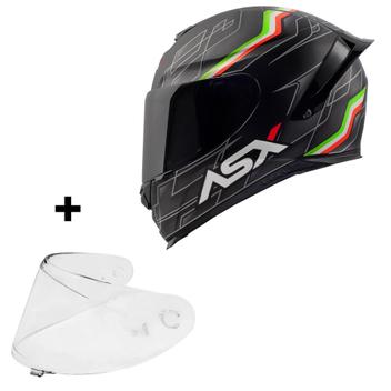 Capacete Asx Eagle Racing Spoiler Esportivo Italy + Viseira - Capas ...