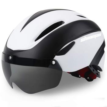 Capacete de bicicleta Shinmax BC-001 para homens e mulheres com óculos ...