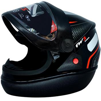 Capacete Fw3 Fechado Automático Automatic Preto Vermelho - Capas para ...