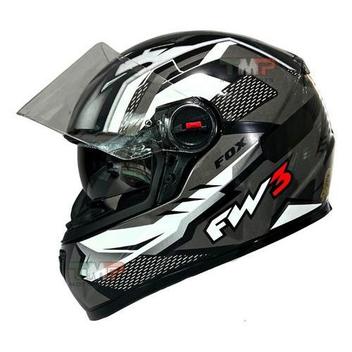 Capacete FW3 GTX FOX Grafite Com Óculos Interno - Capas para Moto ...