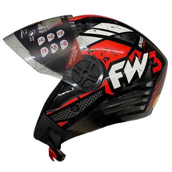 Capacete Fw3 X Open Speed Preto / Vermelho - Capas para Moto - Magazine ...