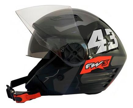 Capacete fw3 x open up 43 grafite 56 - Fw3 Capacetes - Capacete de Moto ...