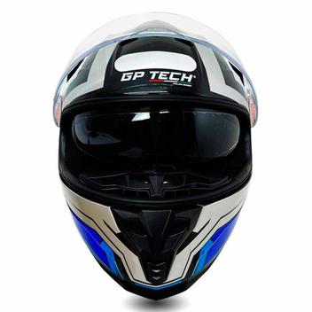 Capacete GpTech Fusion V2 Integral Fechado Preto / Azul - Gp Tech ...