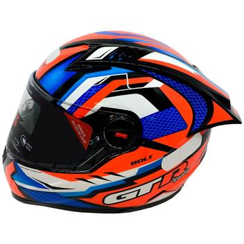 Capacete Gt Racing Bolt FW3 Bolt Vermelho com Azul e Branco Tamanho 56 ...