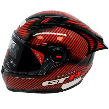 Capacete Gt Racing Carbon Aerofólio Óculos Fw3 Vermelho - Capas para ...
