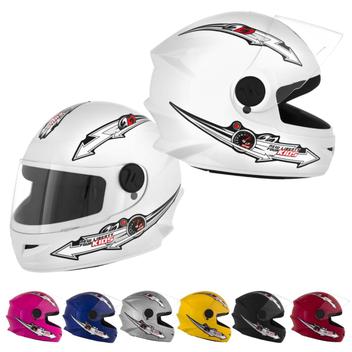Capacete Infantil Moto Fechado Menina Menino 5 a 12 anos Liberty For ...