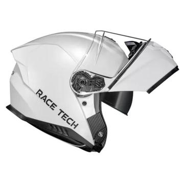 Capacete Moto Race Tech Signal Branco Brilhante Articulado - Capas para ...