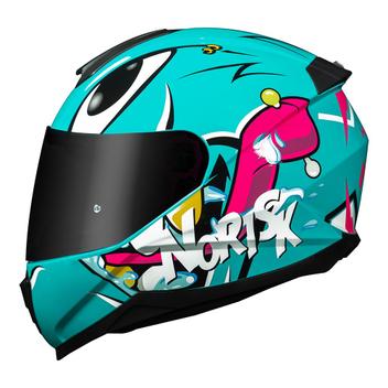 Capacete Norisk Razor Mad Azul e Rosa - Capas para Moto - Magazine Luiza