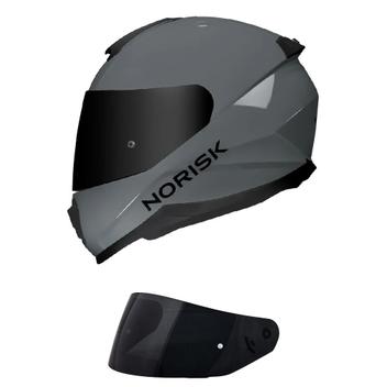 Capacete Norisk Razor Monocolor Cinza Nardo Mais Viseira Fumê ...
