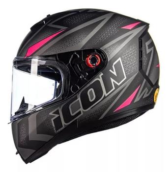 Capacete Peels Icon 23 Fast Preto Fosco Rosa Moto Track Day - Capacete ...