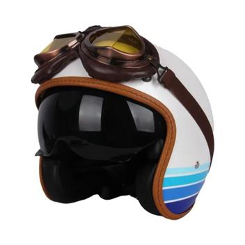 Capacete Retrô 3/4 Aberto - Design Vintage para Homens e Mulheres ...
