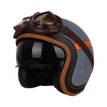 Capacete Retrô 3/4 Aberto - Design Vintage para Homens e Mulheres ...