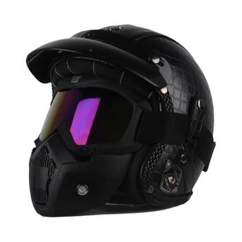 Capacete Retro Vintage de Couro para Motocicleta - Estilo Clássico ...