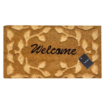 Capacho de Porta Fibra de Coco Alto Relevo 33x60cm Bem-Vindo - Rio Home ...