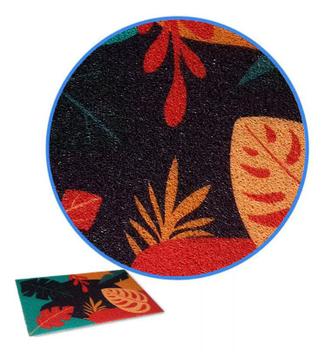 Capacho De Porta Vinílico Estampado Antiderrapante 60x40cm Folhagens ...