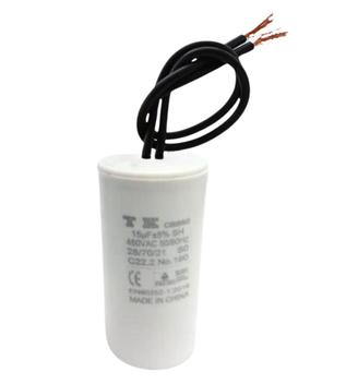 Capacitor De Partida 15uF 450V 38x76mm (2fios) - TK - Capacitor ...