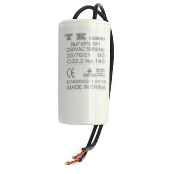 Capacitor De Partida 9uF 250V 27x48mm (2fios) - TK - Capacitor ...