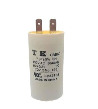 Capacitor De Partida Fast-on 7uf 450v 36x70mm - TK - Capacitor ...
