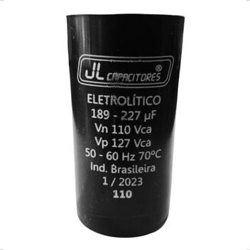 Capacitor Eletrolítico Partida Motores 189-227 uF 110v JL Capacitores ...