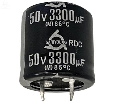 Capacitor Eletrolítico Snap-in 3300uF 50V 25x25mm - SAMYOUNG - Capacitor - Magazine Luiza