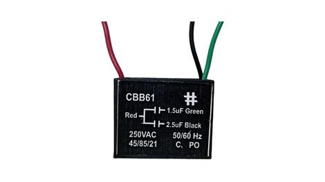 Capacitor Quadrado 1,5uf+2,5uf 250v 3 Fios Ventilador Cbb61 - Dve ...
