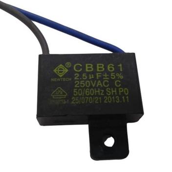 Capacitor Quadrado 2 Fios 2,5uf 250v Para Ventilador - Dve - Capacitor ...