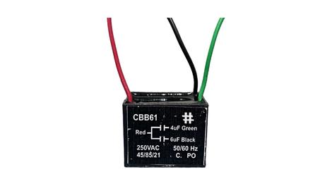 Capacitor Quadrado 4uf+6uf 250v 3 Fios Ventilador Cbb61 - Dve ...