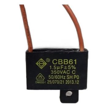 Capacitor Quadrado Para Ventilador 2 Fios 1,5uf 350vac - Dve ...