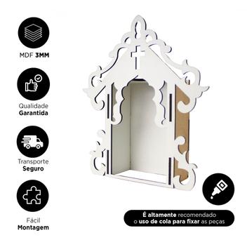 Capela MDF Igreja Oratório Santo - R9 Decor - Oratório - Magazine Luiza