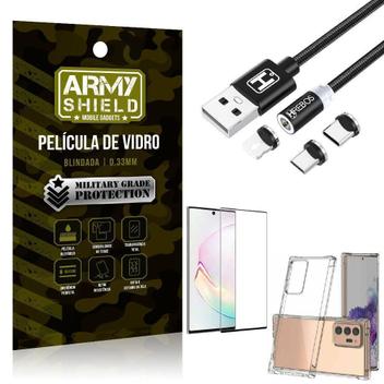 Capinha Note 20 Ultra + Cabo Magnético 2M + Pelicula 3D - Armyshield ...