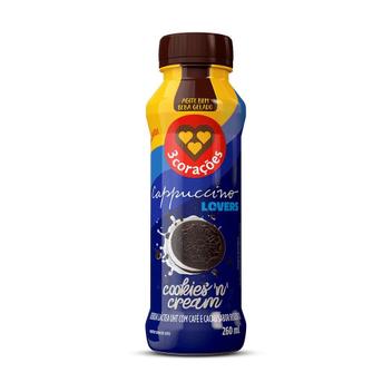 Cappuccino Pronto Cookies'n Cream 3 Corações 260ML - Cappuccino ...