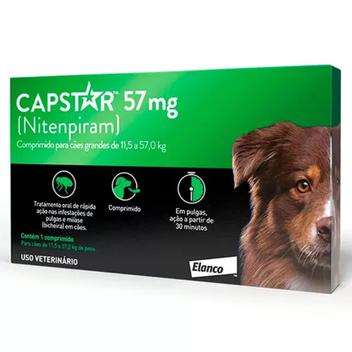Capstar 57mg - 11,5 a 57,0kg - caixa com 6 comprimidos - Elanco ...
