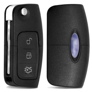 Carcaça Chave Canivete Ford Focus Hatch Sedan 2009 2010 2012 2013 Preto ...