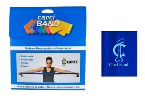 Carci Band Azul Resistencia Media - Faixa Elastica Com 1,5 M - Faixa ...