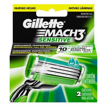 Carga Gillette Mach3 Sensitive 2 Unidades - PROCTER DEPILAÇÃO - Lâmina ...