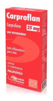 Carproflan 25mg - 14 Comprimidos Para Cães - Agener - Anti-Inflamátório ...