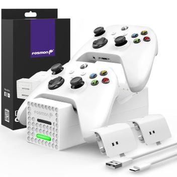 Carregador de controle Fosmon Dual 2 para Xbox Series X/S Branco ...