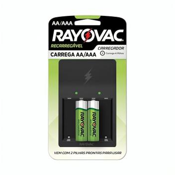 Carregador De Pilhas PS132 Com 2 Pilhas AA - Rayovac - Carregador de ...