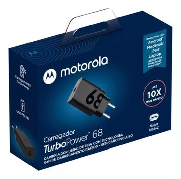 Carregador Motorola Turbo Power 68 Watts USB-C para USB-C - Preto - Carregador de Celular ...