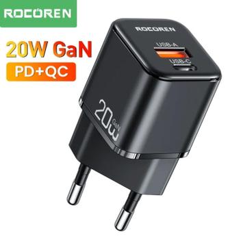 Carregador Rápido Usb Tipo C Pd 20W Gan Pd3.0 - Qc4.0 - Rocoren - Carregador de Celular ...